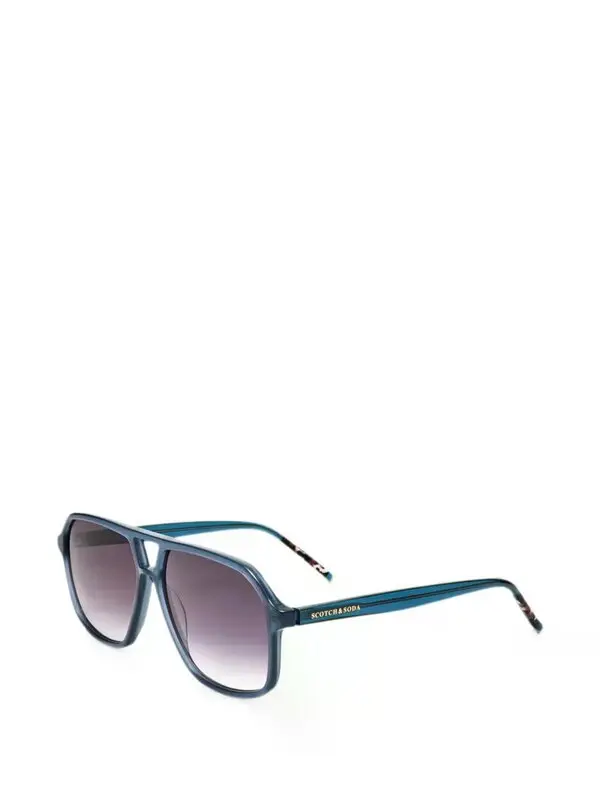 Scotch & Soda Geometric Frame Sunglasses - Blue