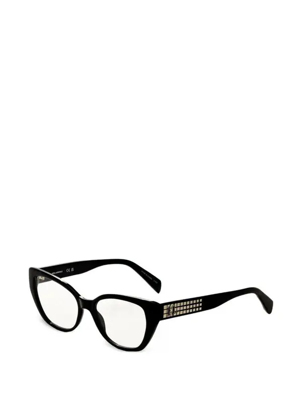 Karl Lagerfeld Logo Plaque Cat-eye Eyeglasses - Black