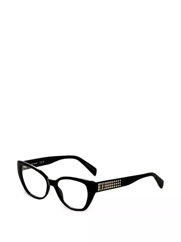 Karl Lagerfeld Logo Plaque Cat-eye Eyeglasses - Black
