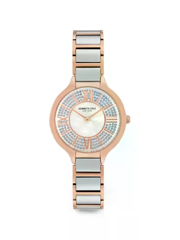 KENNETH COLE Crystal-embellished 33mm Watch
