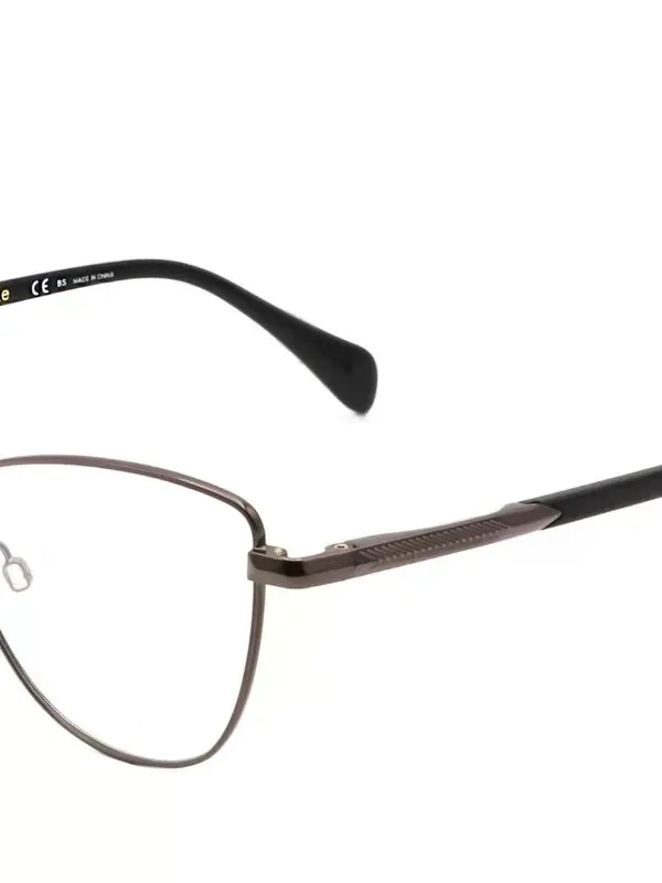 Rag & Bone Ruthenium Geometric Frame Eyeglasses