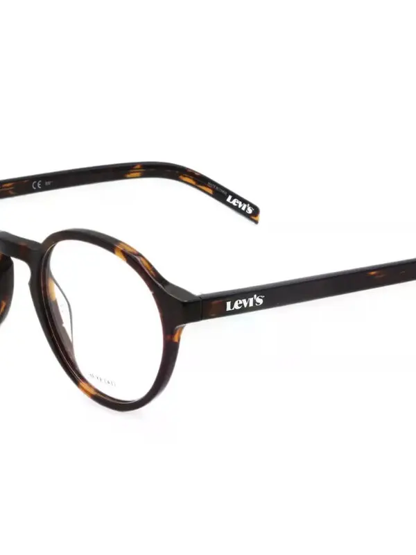LEVI'S Tortoiseshell-effect Round-frame Glasses