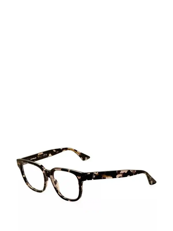Montblanc Tortoiseshell-effect Square-frame Glasses