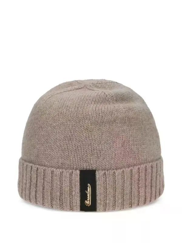 Borsalino Ribbed Logo-label Beanie Hat