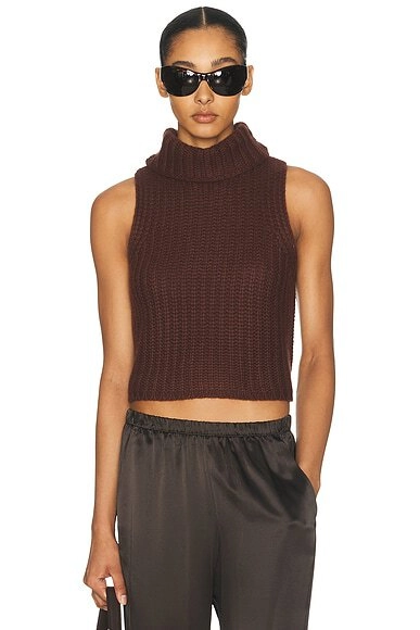 Sablyn Saige Cropped Turtleneck Top