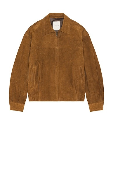 LE17SEPTEMBRE Cow Suede Zip Blouson - Camel