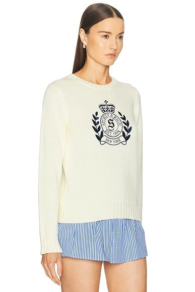 SPORTY & RICH Ny Crest Knitted Sweater