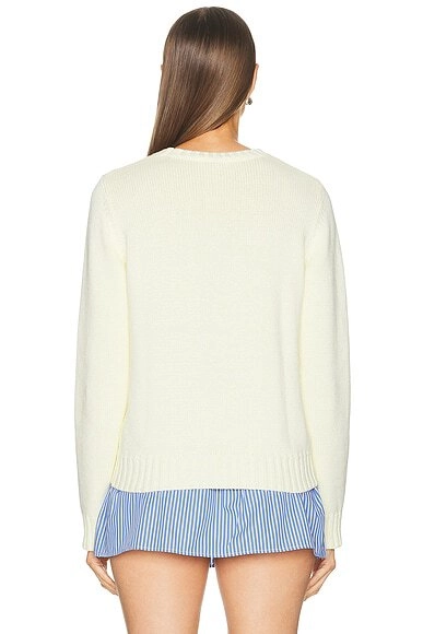 SPORTY & RICH Ny Crest Knitted Sweater
