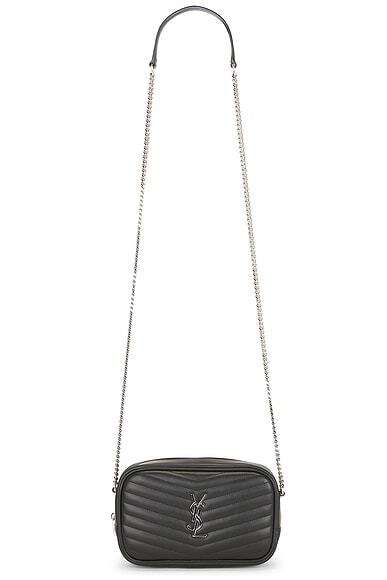 Saint Laurent Mini Lou Quilted Leather Bag - Black