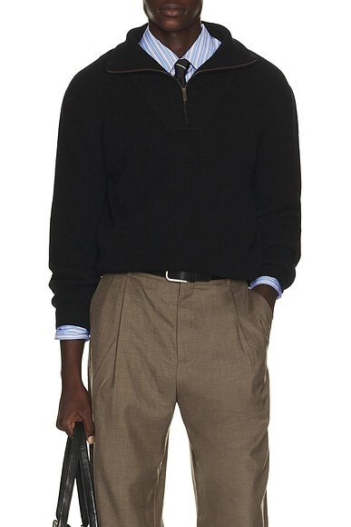 Saint Laurent Zip Neck Sweater