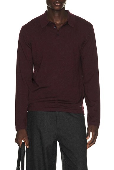Simkhai Reynolds Long Sleeve Polo