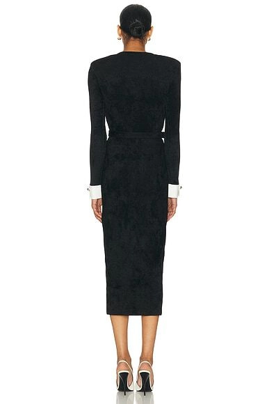 SELF-PORTRAIT Chenille Knit Midi Dress