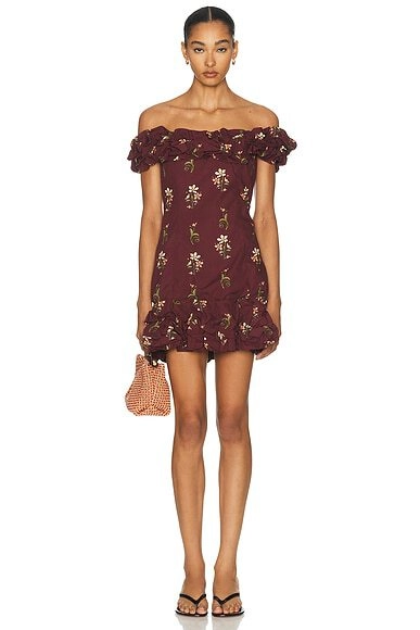 Agua Bendita Jardin Mini Dress - Noche