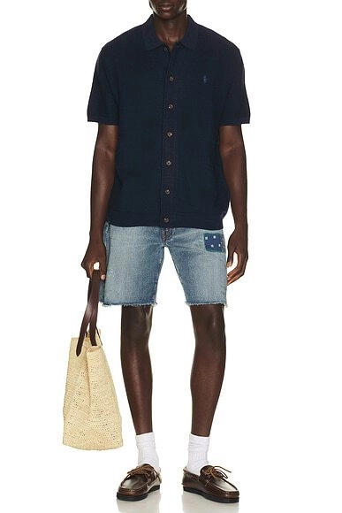 Polo Ralph Lauren Short Sleeve Cardigan Sweater - Bright Navy