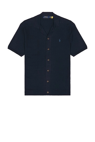 Polo Ralph Lauren Short Sleeve Cardigan Sweater - Bright Navy