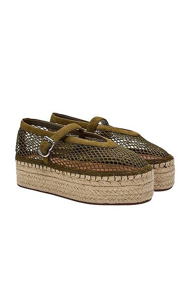 Alaïa Alaϊa Fishnet Wedge Espadrille Flat