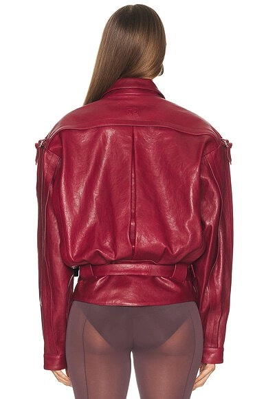 Magda Butrym Leather Bomber Jacket