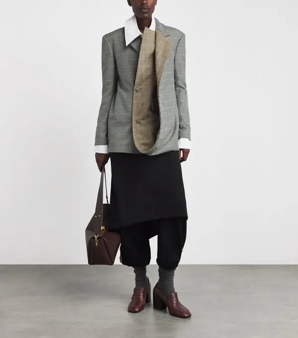Dries Van Noten Leather Heeled Loafers - Burgundy