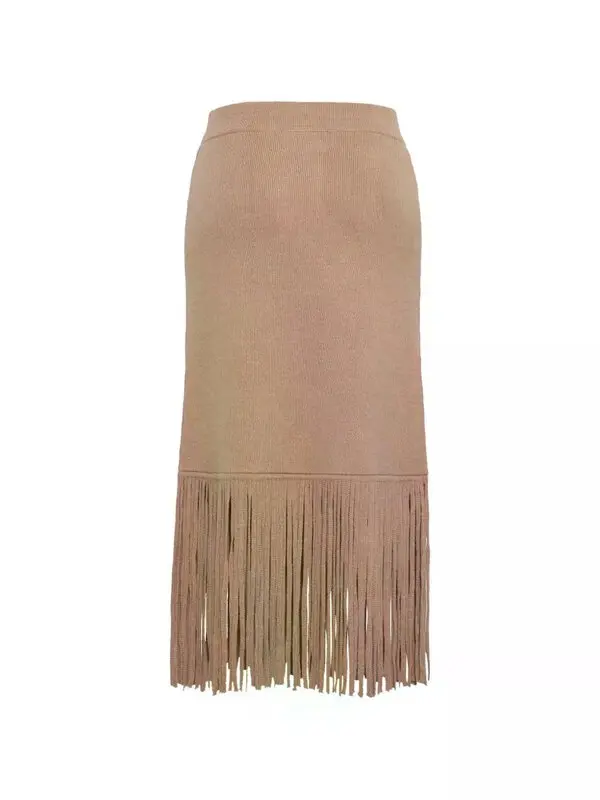Cara Cara Delphi Fringe-trimmed Midi Skirt