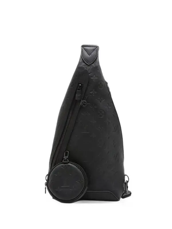 LOUIS VUITTON Monogram Shadow Duo Slingbag Crossbody Bag - Black