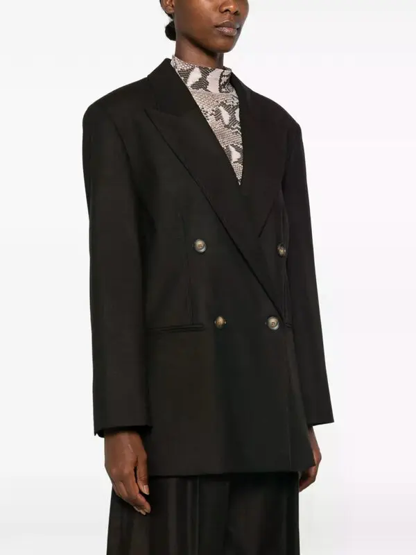 LE SULLY STUDIO Double-breasted Peak-lapel Blazer
