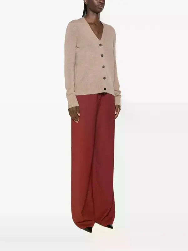 Max Mara Logo-embroidered Elbow-patch Cardigan