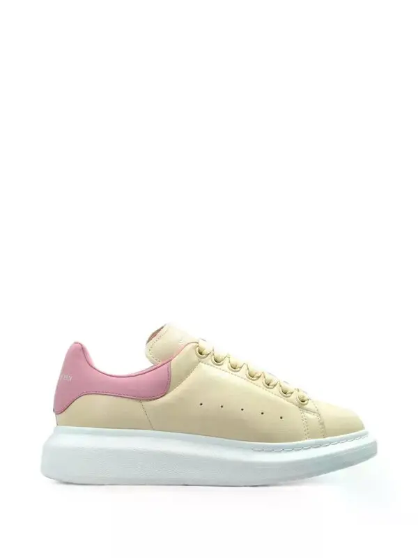 Alexander McQueen Oversized Leather Sneakers - Neutrals