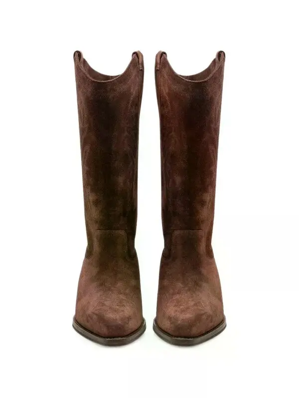 Ba&sh Suede Western-style Boots - Brown