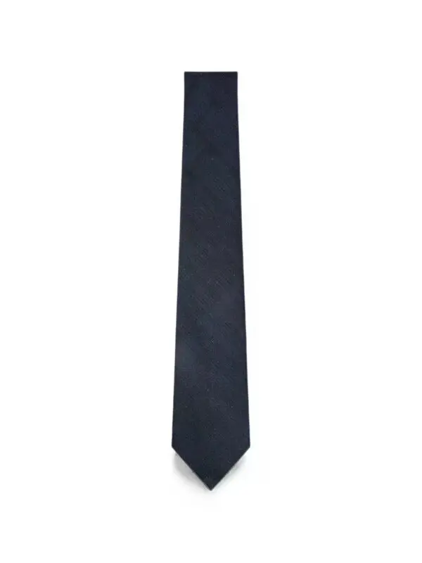 Canali Check Pattern Neck Tie