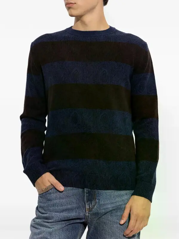 Etro Paisley-pattern Striped Sweater
