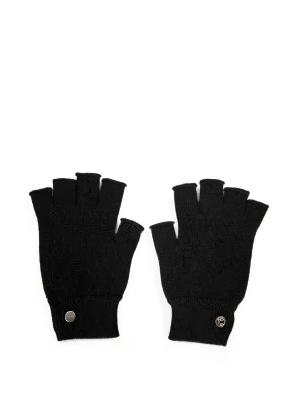 Rick Owens Fingerless Press-stud Gloves