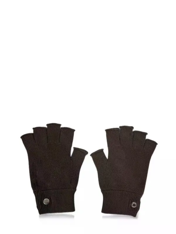 Rick Owens Fingerless Press-stud Gloves
