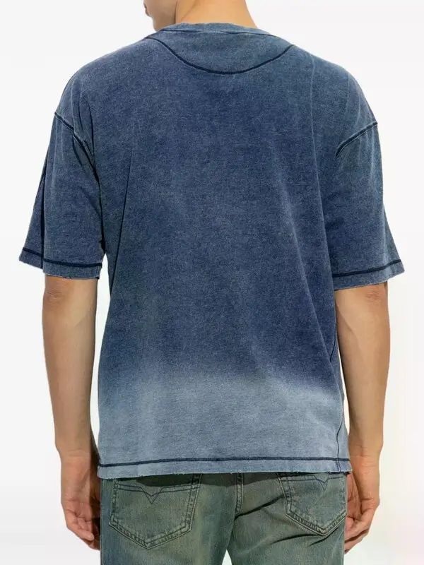 DIESEL® Ombré-effect Logo-embroidered T-shirt