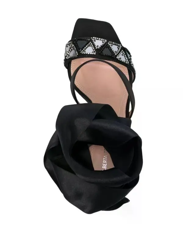 Alberta Ferretti 105mm Bead-embellished Lace-up Sandals