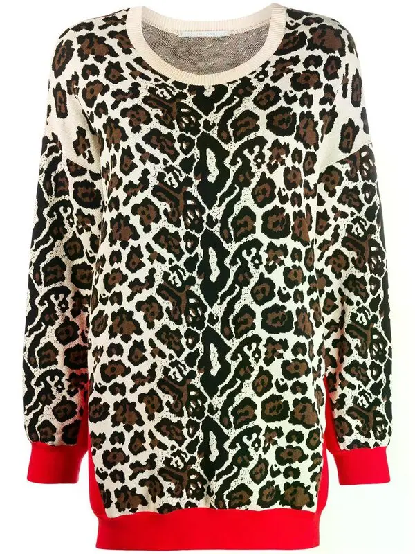 Stella McCartney Leopard Print Jumper - Neutrals
