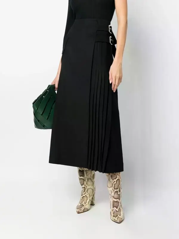 Alberta Ferretti Buckle-detail Pleated Skirt