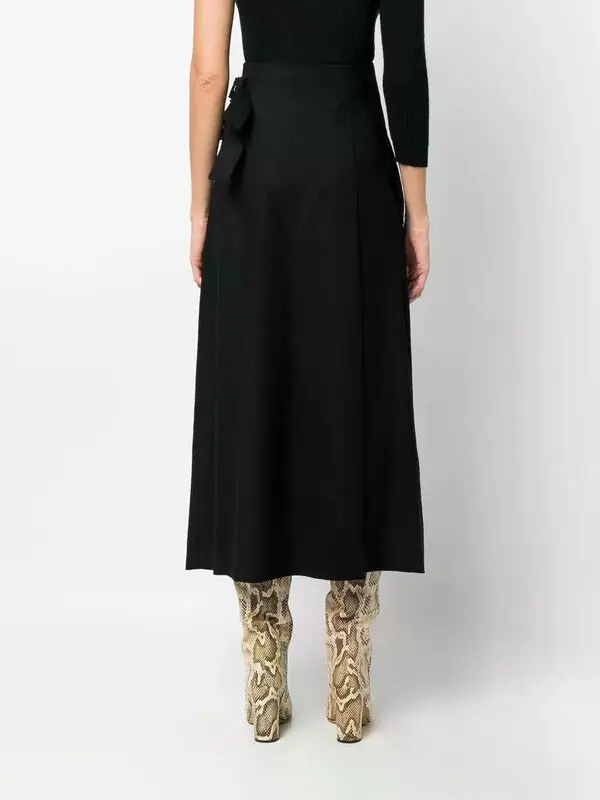 Alberta Ferretti Buckle-detail Pleated Skirt