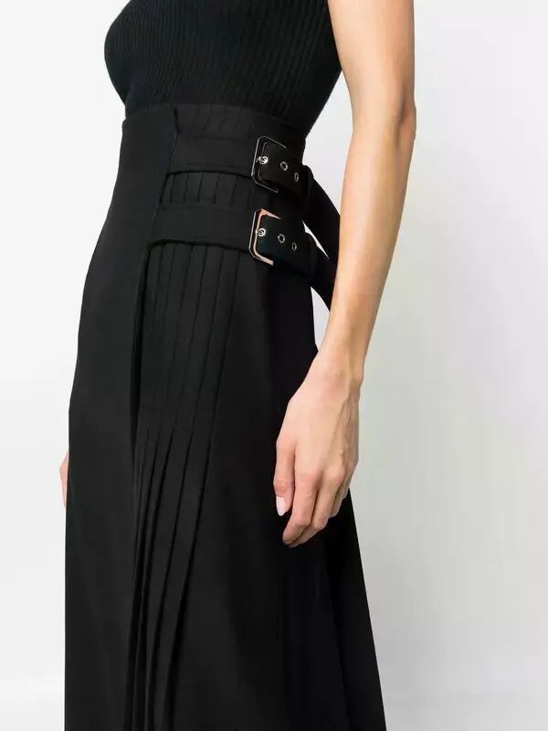 Alberta Ferretti Buckle-detail Pleated Skirt