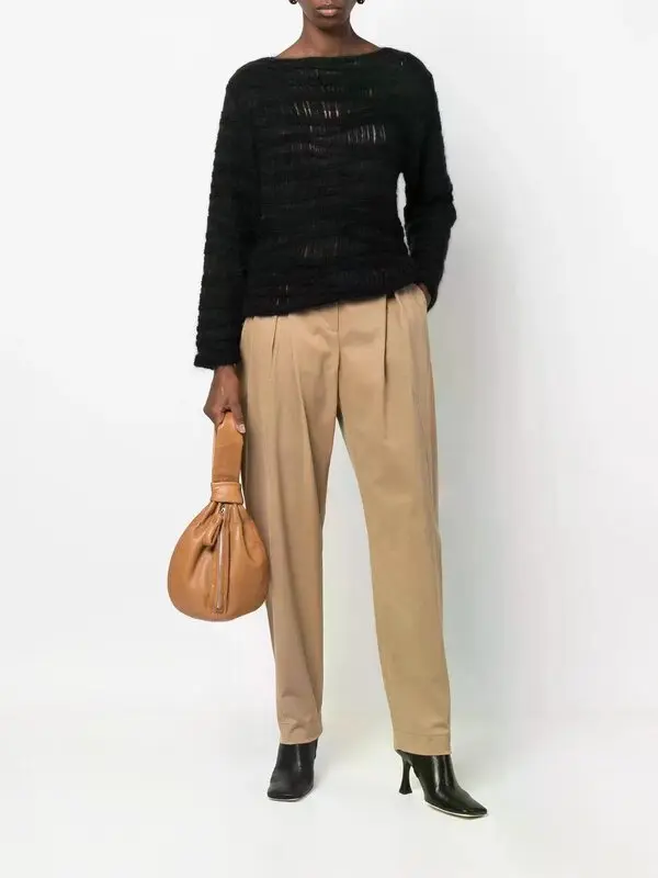 Alberta Ferretti High-waisted Tapered Trousers