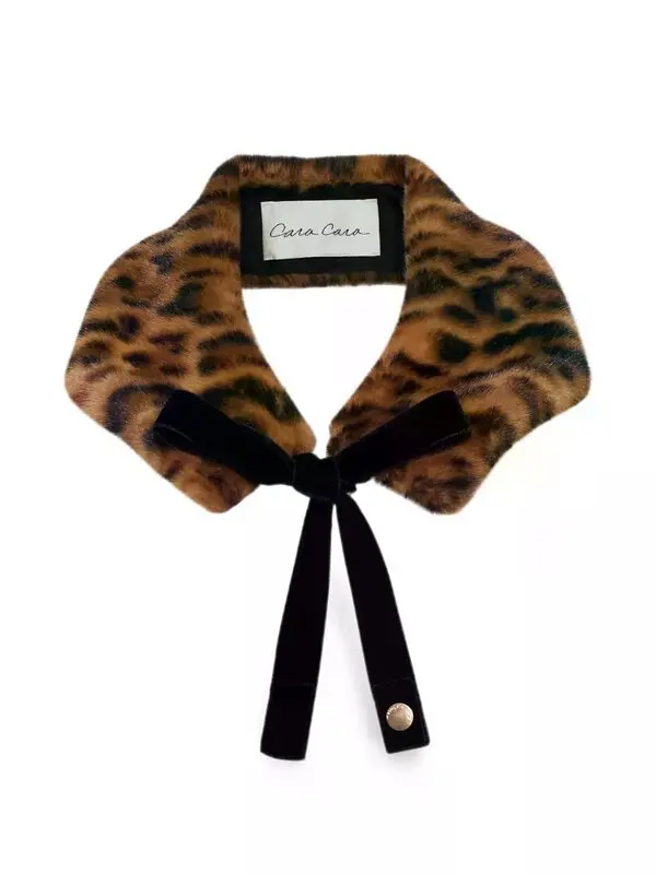 Cara Cara Stirling Leopard-print Collar - Brown