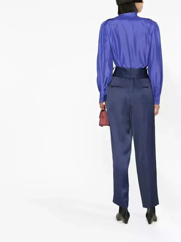 Alberta Ferretti Ruffle-collar Silk Shirt