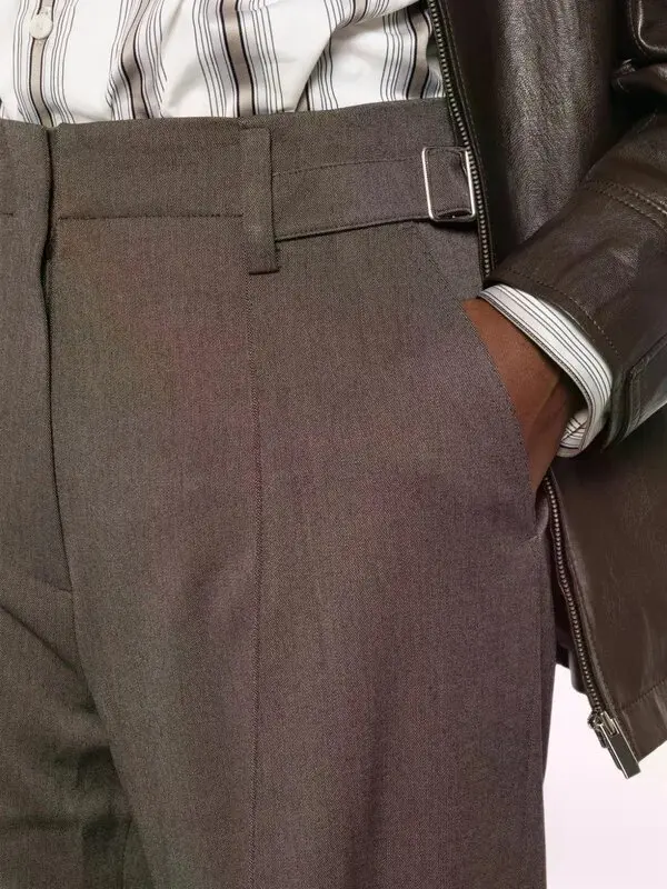 SYSTEM Tailored Trousers With Buckle Detail And Pressed Crease