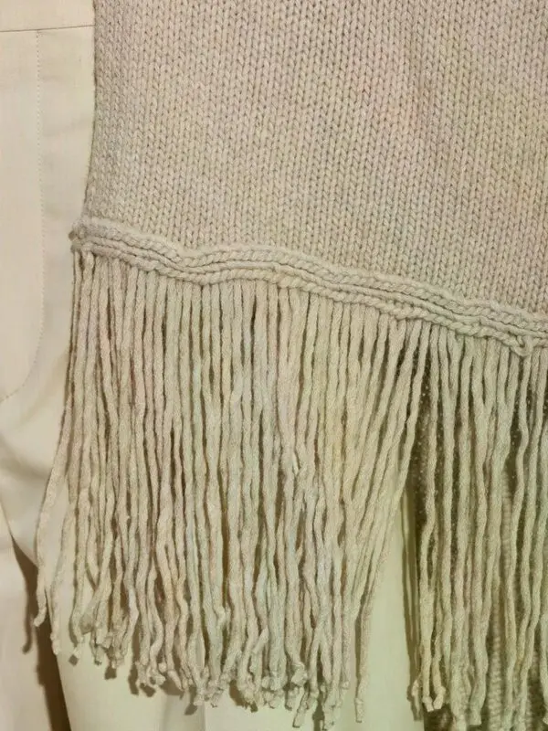 Max Mara Fringe-trim Knit Poncho