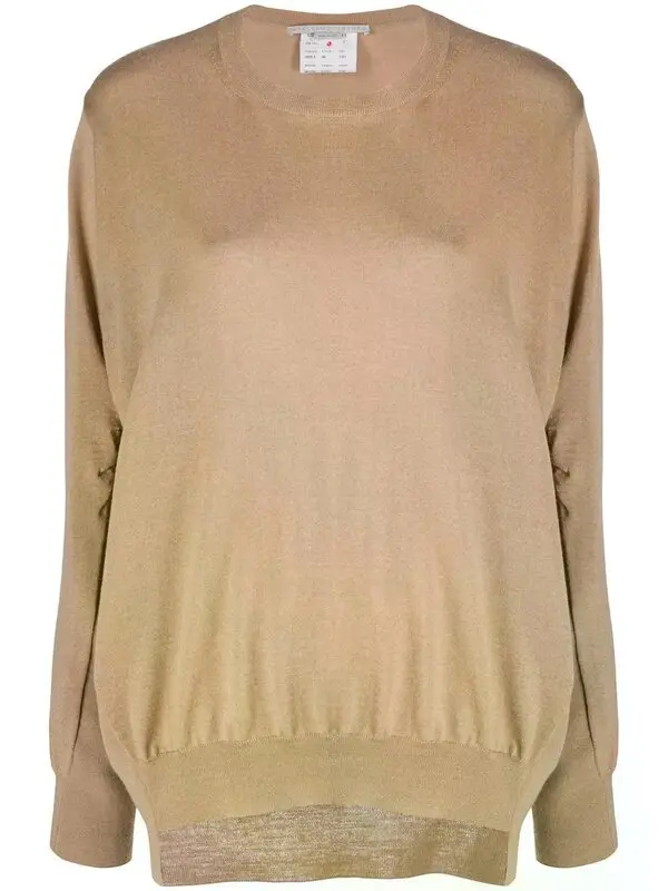 Stella McCartney Fine-knit Asymmetric-hem Jumper