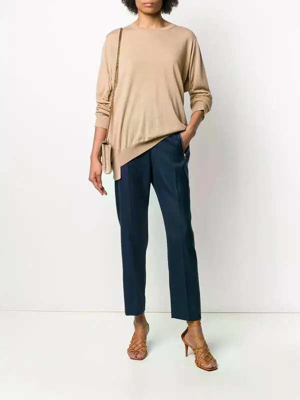 Stella McCartney Fine-knit Asymmetric-hem Jumper