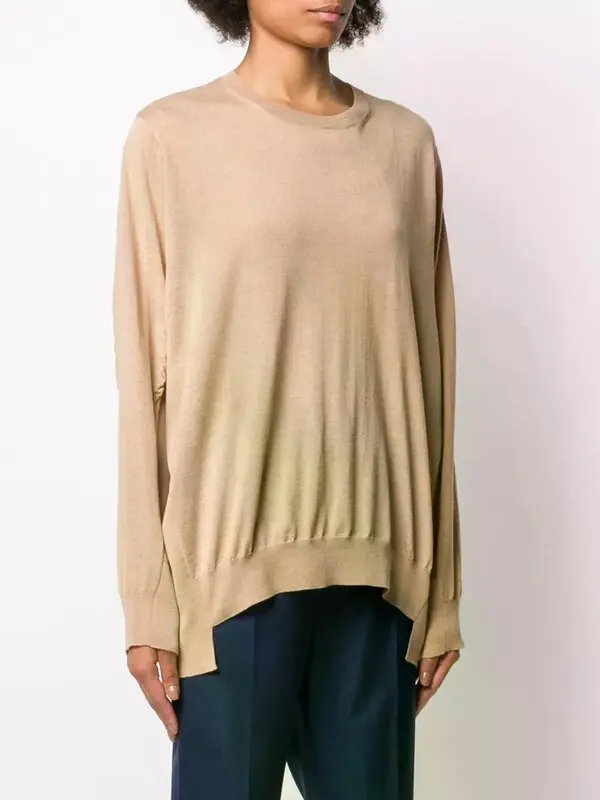 Stella McCartney Fine-knit Asymmetric-hem Jumper