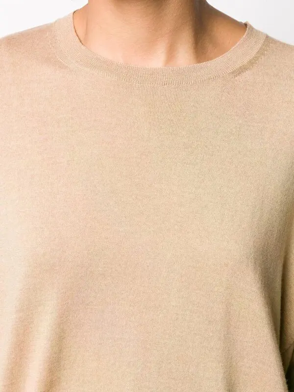 Stella McCartney Fine-knit Asymmetric-hem Jumper