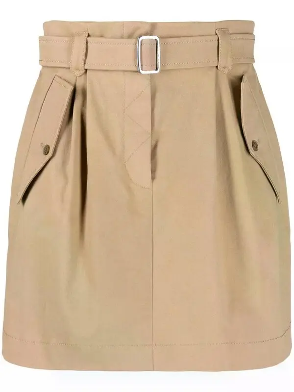 Alberta Ferretti Belted Cargo Pocket Skirt