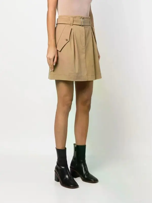 Alberta Ferretti Belted Cargo Pocket Skirt