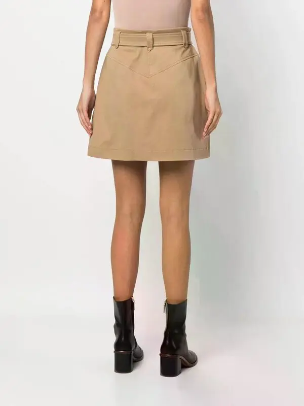 Alberta Ferretti Belted Cargo Pocket Skirt